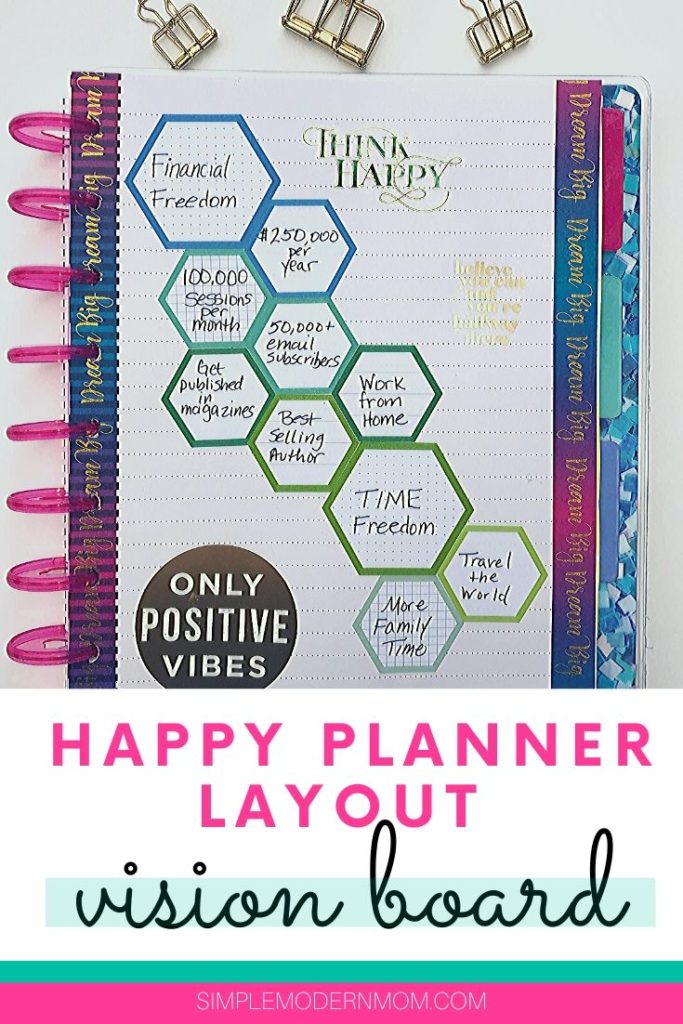 Happy Planner Inspiration: Vision Board Layout