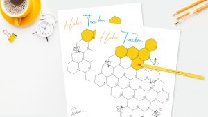 Busy Bee Habit Tracker Printable to Help You Form a New Habit