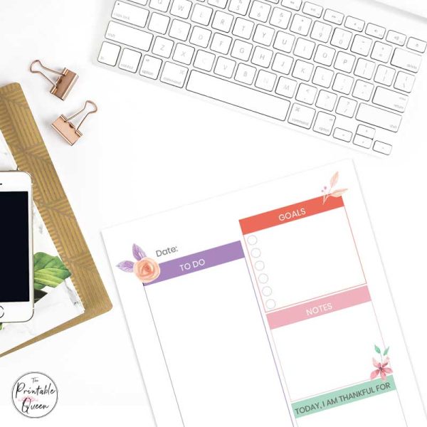 Floral Printable Daily Schedule