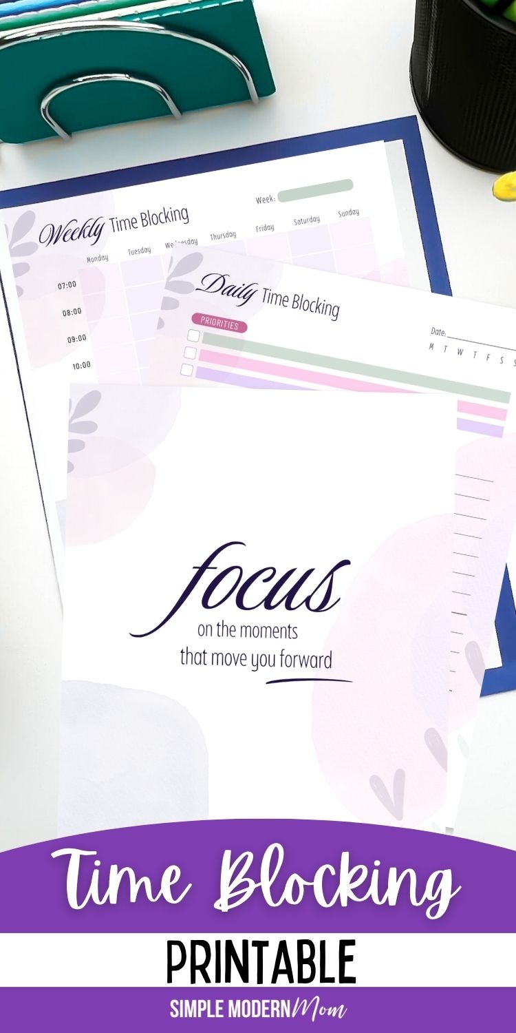 Time Blocking Printable for Busy Moms